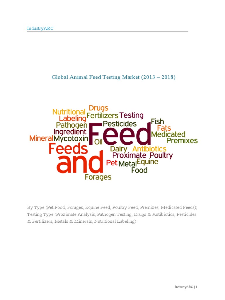 Global Animal Feed Testing Market (2013 - 2018) | PDF | Animal Feed | Meat