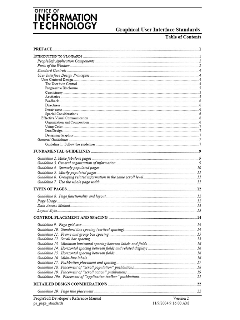 Peoplesoft Design Page Standards | PDF | Icon (Computing) | Graphical User Interfaces