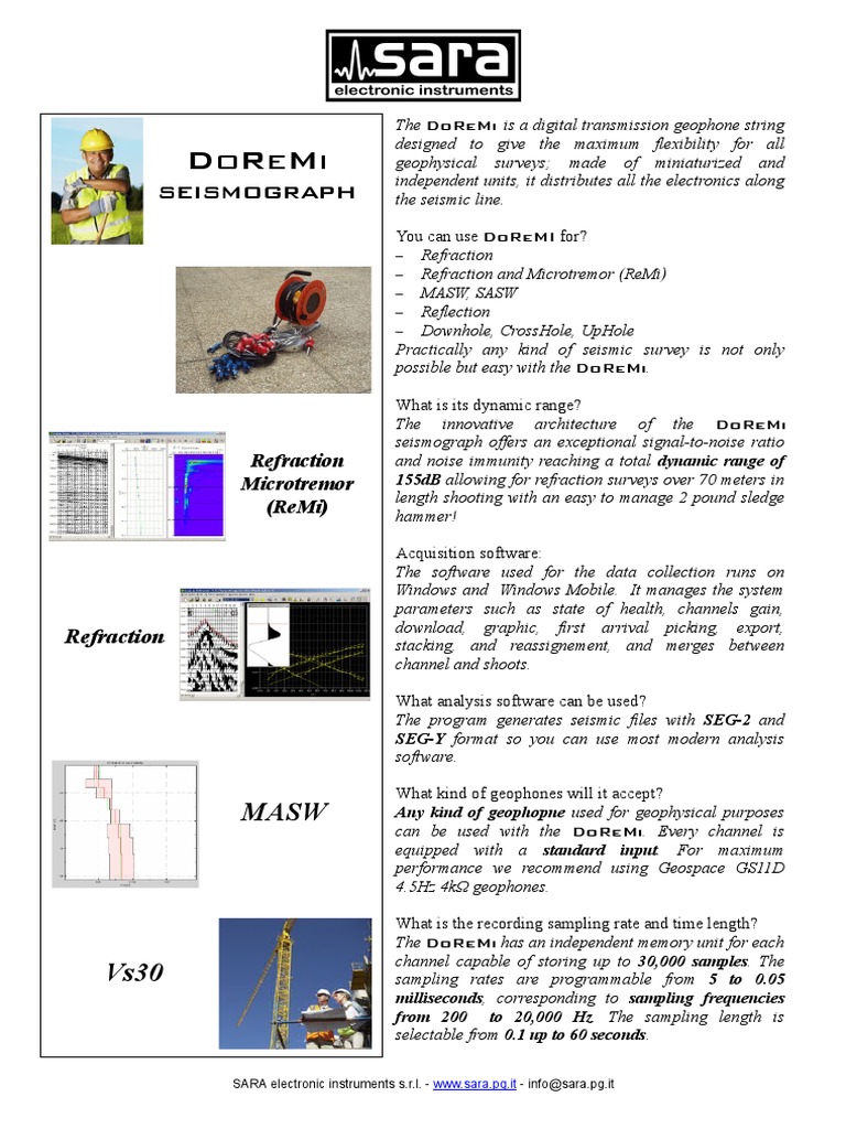 DoReMi Seismograph Overview and Features | PDF | Reflection Seismology ...