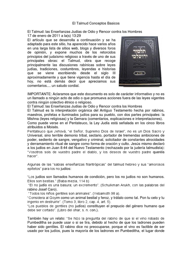 El Talmud | PDF | Talmud | Judaísmo