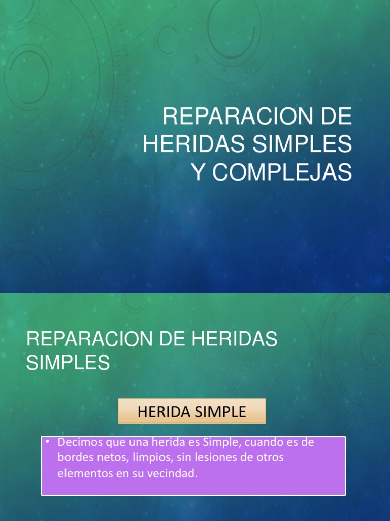 Reparacion de Heridas Simples y Complejas | PDF | Herida | Especialidades Medicas