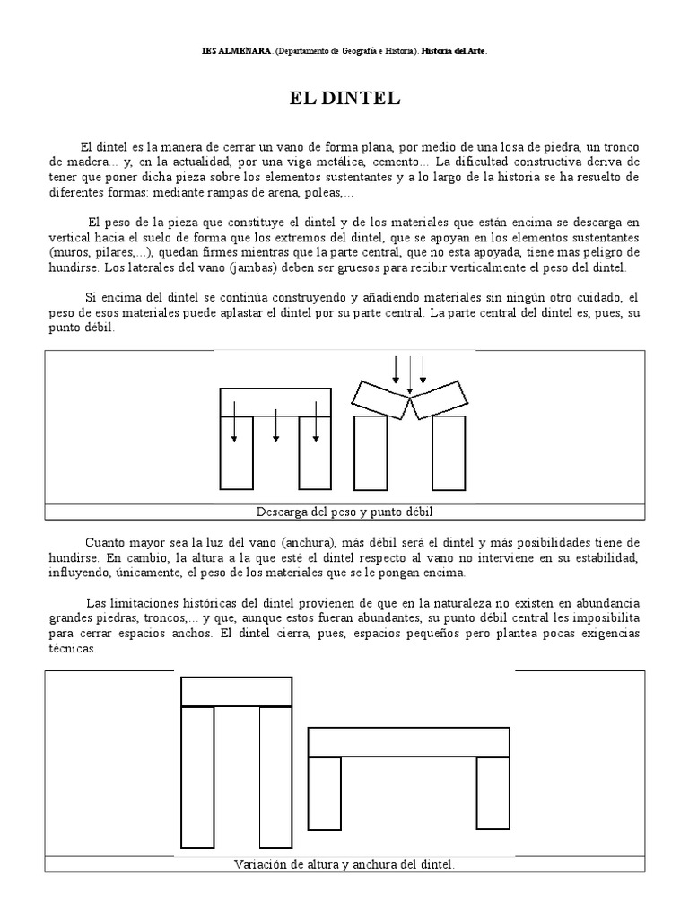 03 Arq. El Dintel y El Arco | Descargar gratis PDF | Diseño ...