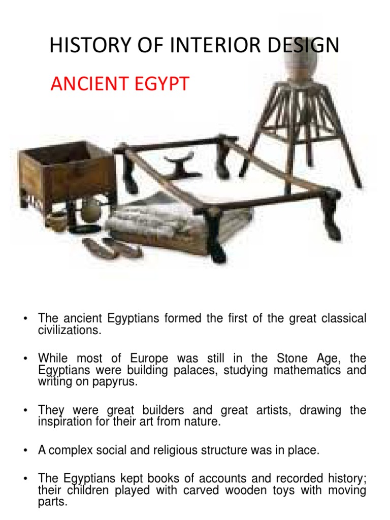 History of Interior Design: Ancient Egypt | PDF | Furniture | Cubism
