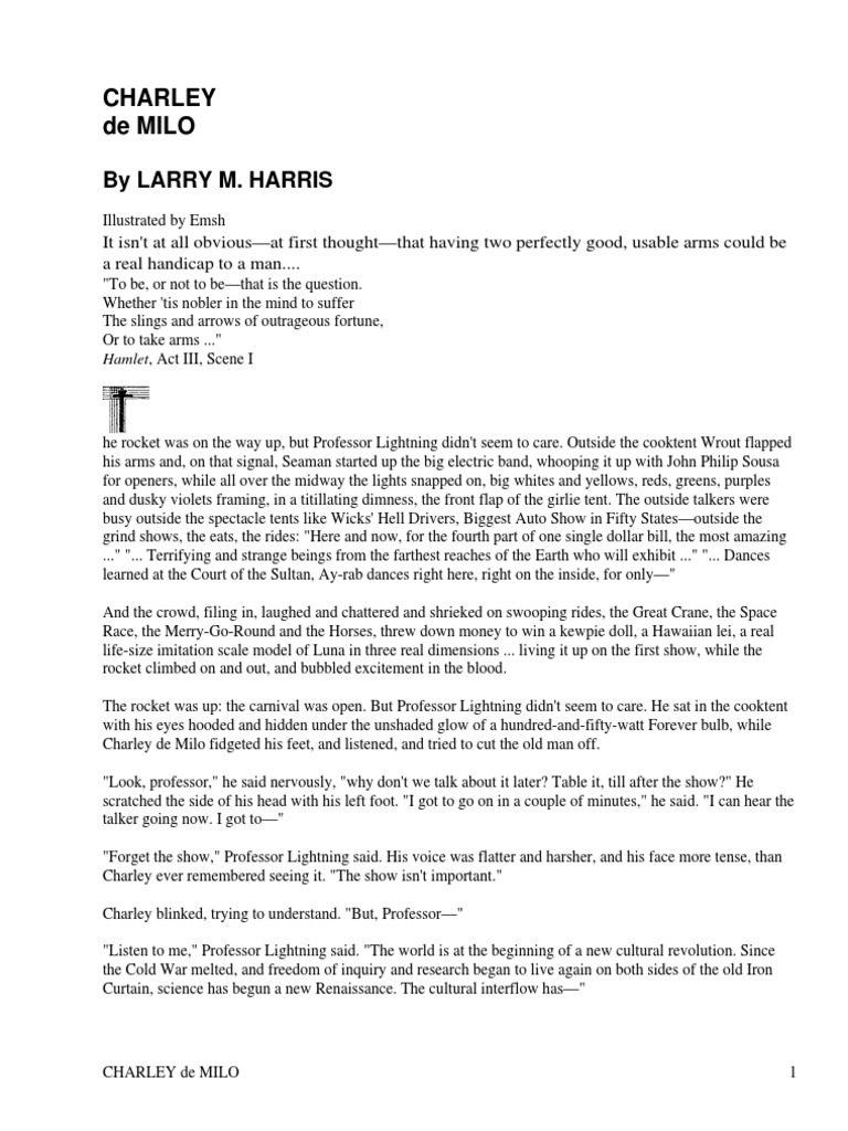 Charley de Milo by Harris, Laurence Mark Janifer AKA Larry M. | PDF ...