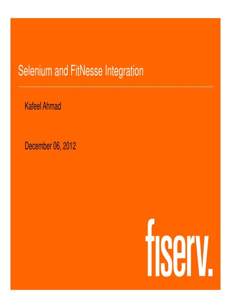 2 - Selenium and Fitnesse Integration | PDF | Selenium (Software) | Software Development