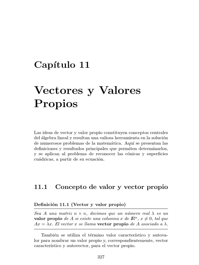 Valores y Vectores Propios | PDF | Valores propios y vectores propios | Espacio vectorial