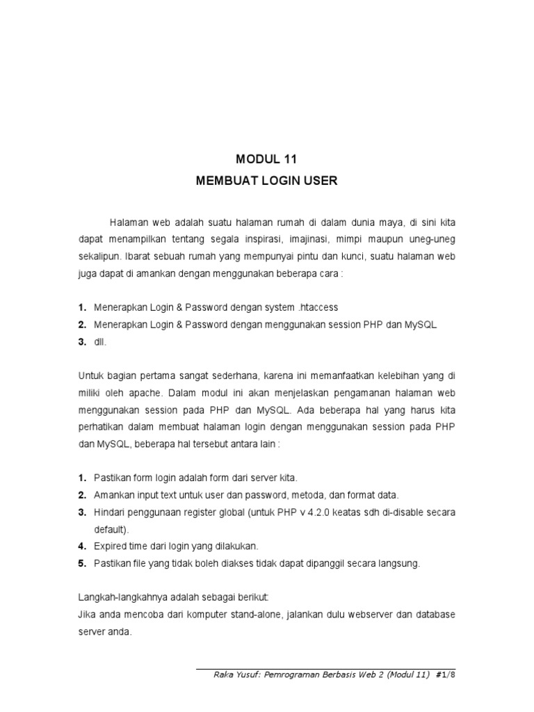 Login User | PDF