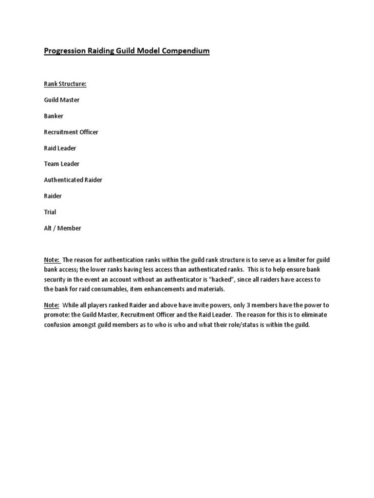 Guild Structure Compendium 2014 | PDF | Guild | Recruitment