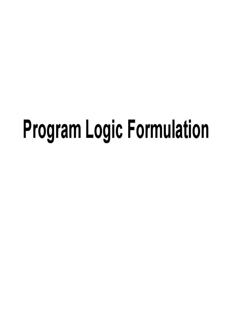 PLF Program Logic Formulation | PDF | Control Flow | Input/Output