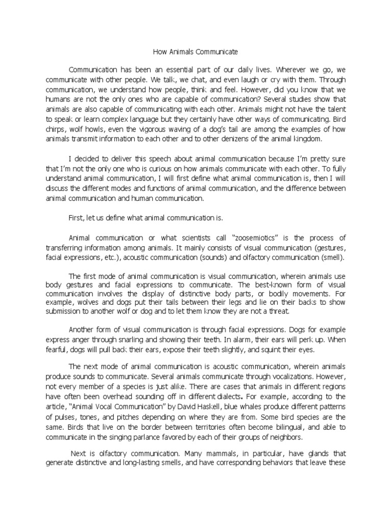 How Animals Communicate | PDF | Zoology | Communication