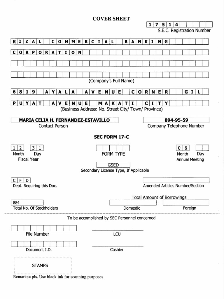 RCBC Board Meeting Updates | PDF | Securities (Finance) | Banking