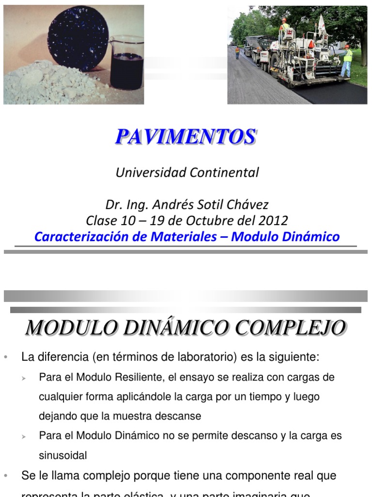 1019 Pavimentos Dia 10a Modulo Dinamico | PDF | Viscoelasticidad ...