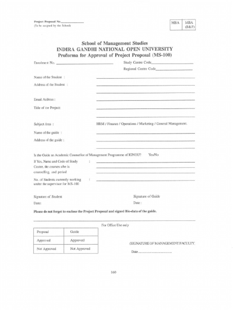 IGNOU MBA Form PDF | PDF