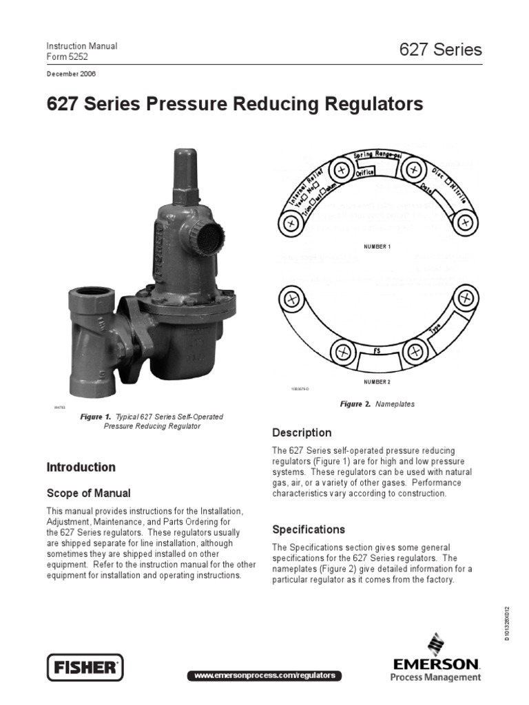 Fisher 627 Regulator | PDF | Valve | Pressure