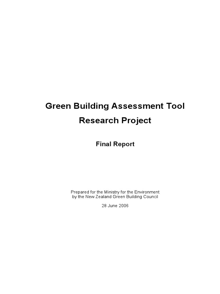 Green Building Assessment Tool Project Jun06 | PDF | Green Building ...