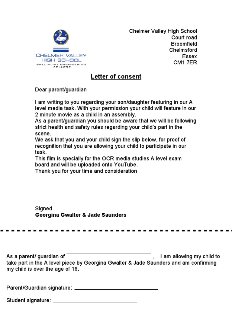 Letter of Consent | PDF
