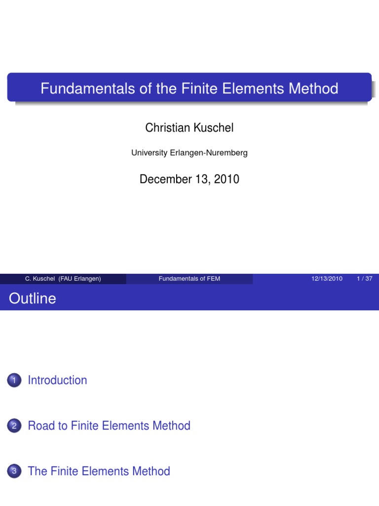 Finite Element Analysis | PDF | Finite Element Method | Partial Differential Equation