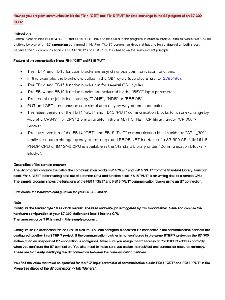 How Do You Program Communication Blocks FB14 | PDF | Parameter (Computer Programming) | Input/Output