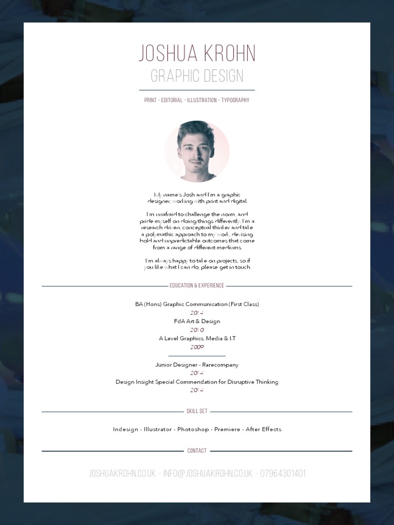 Joshua Krohn: Graphic Design | PDF | Career & Growth | Social Science