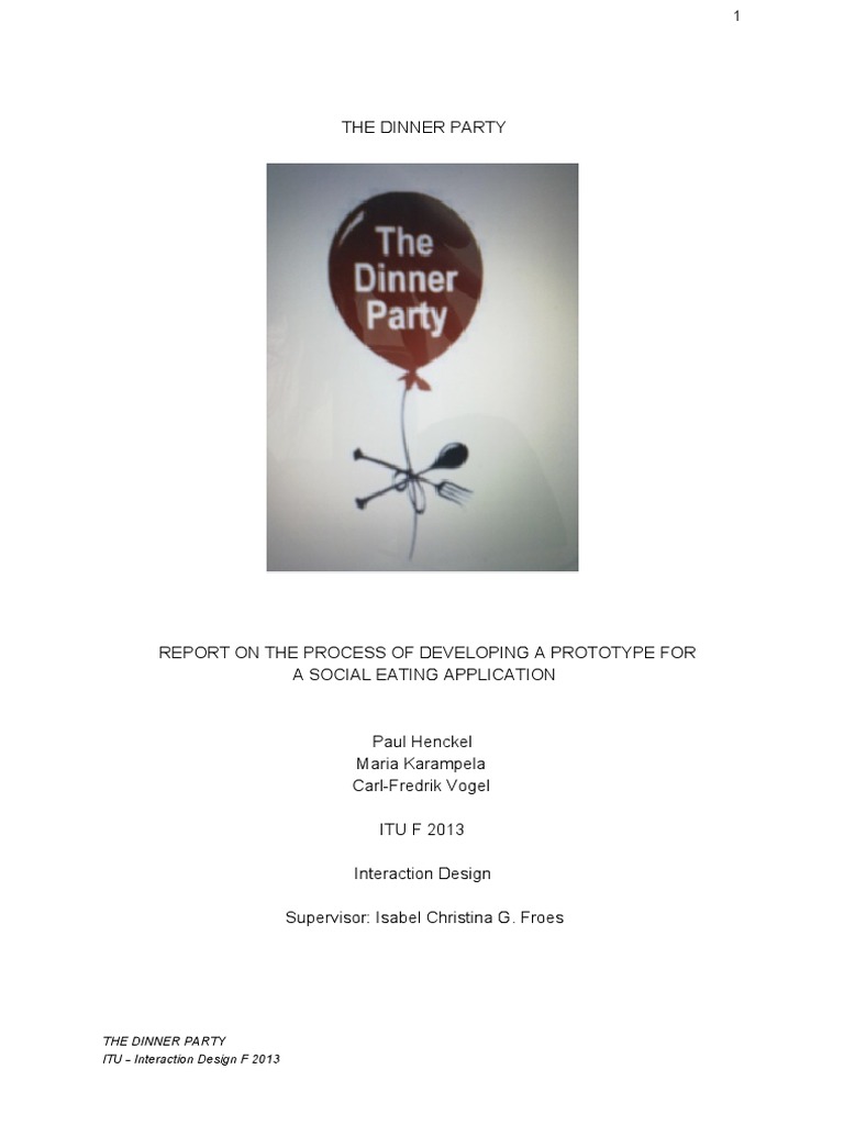 Dinner Party | PDF | Brainstorming | Foods