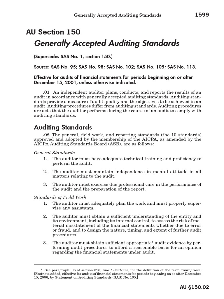 GAAS-audit Theory | PDF | Finance & Money Management