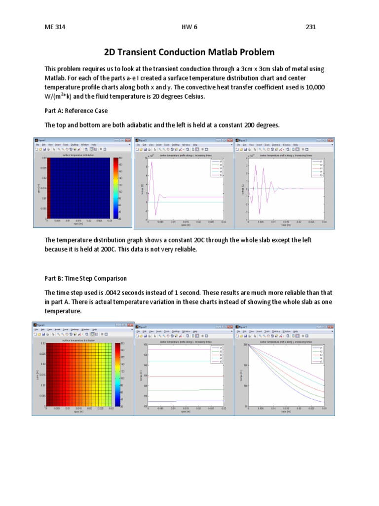 2D Transient Conduction Matlab Problem | PDF