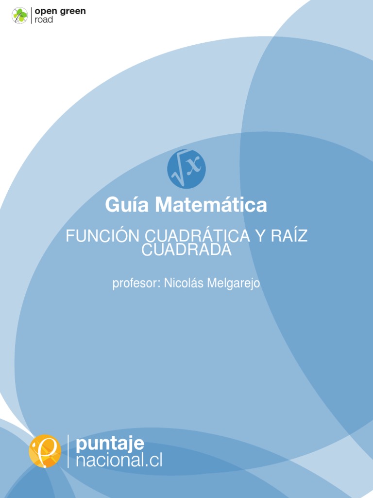 Funcion Cuadratica y Raiz Cuadrada GUIa | PDF