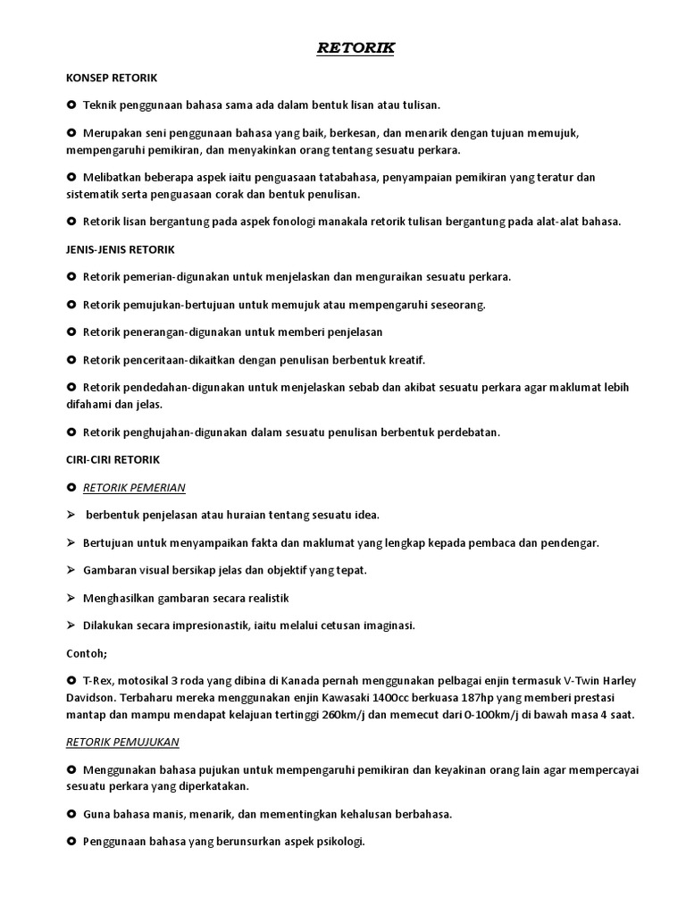 Nota Retorik | PDF