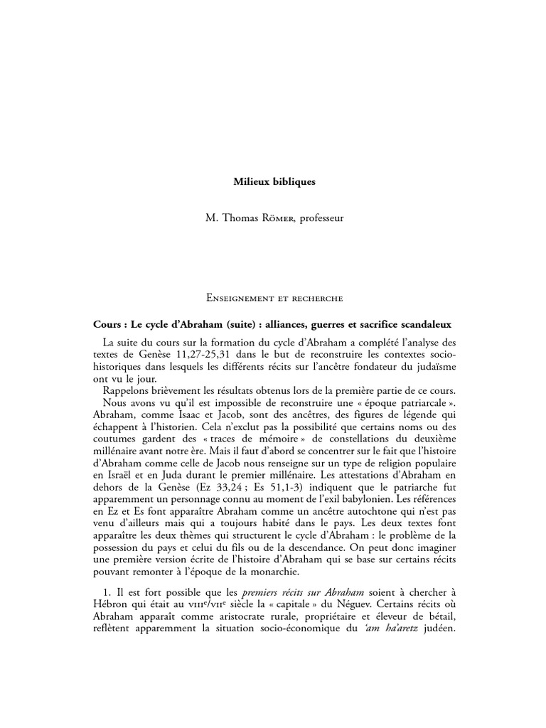 Le Cycle D'abraham PDF | PDF | Abraham | Isaac