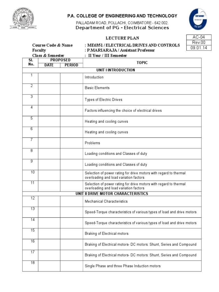 Lesson Plan Edc | PDF | Power (Physics) | Electrical Engineering