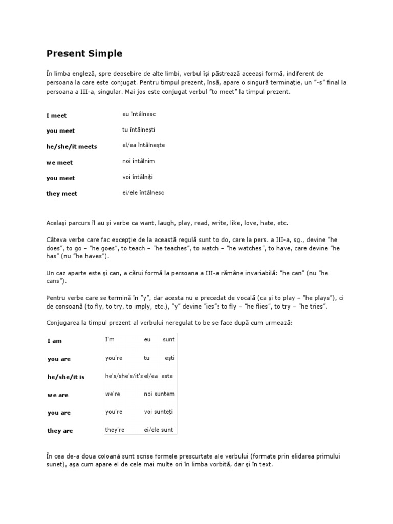 Present Simple | PDF