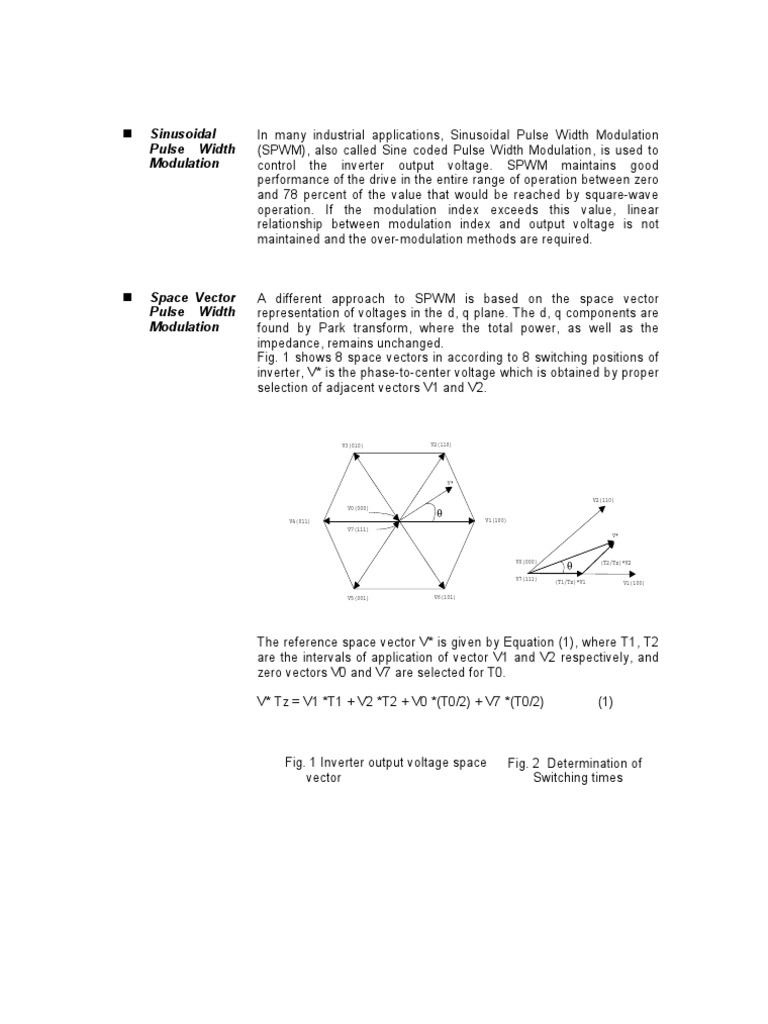 Sinusoidal Pulse Width Modulation Pdf Power Inverter Electromagnetism