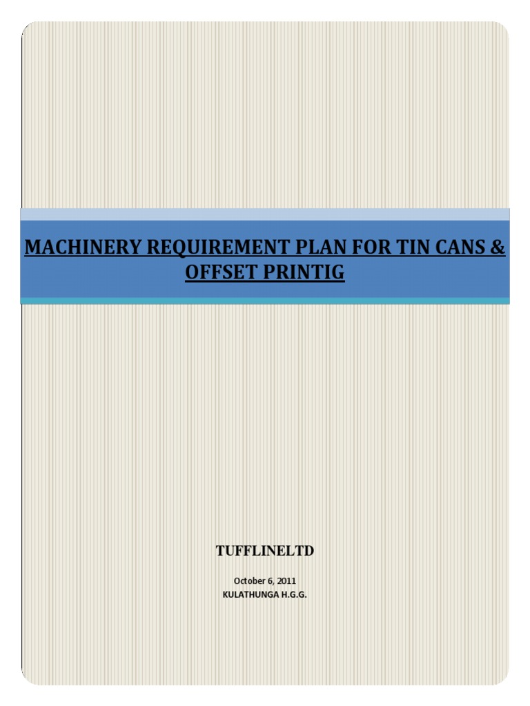 Tin Can & Offset Printing | PDF | Lithography | Printing