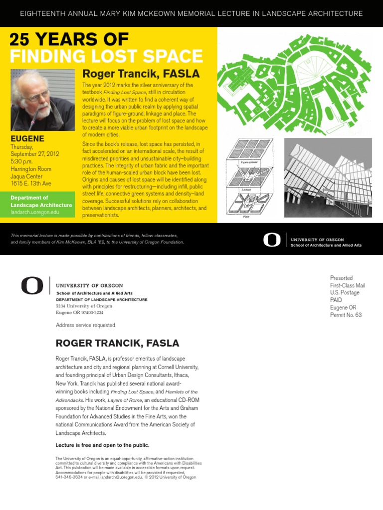 Roger Trancik Postcard 2012 FINAL | PDF | Landscape Architecture ...