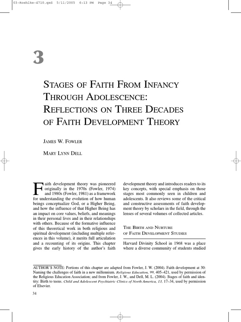 Stages of Faith From Infancy Through Adolescence | PDF | Faith ...
