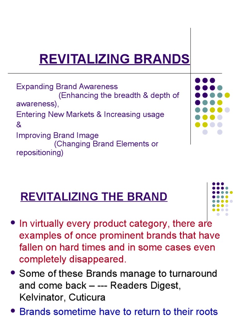 Brand Revitalization Strategies Explained | PDF | Brand | Strategic ...
