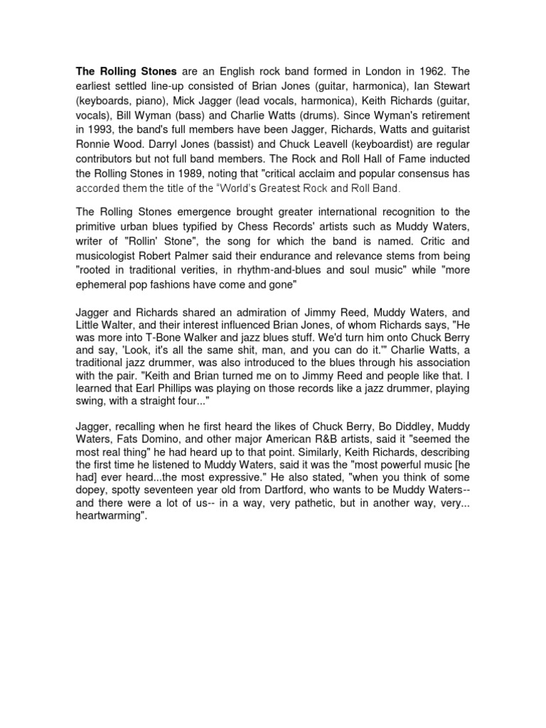 The Rolling Stones | PDF | The Rolling Stones | Mick Jagger