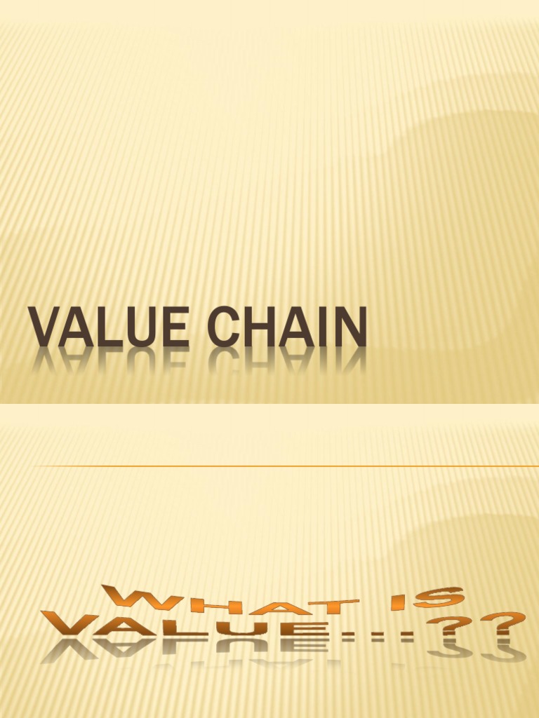 Value Chain | PDF | Value Chain | Resource