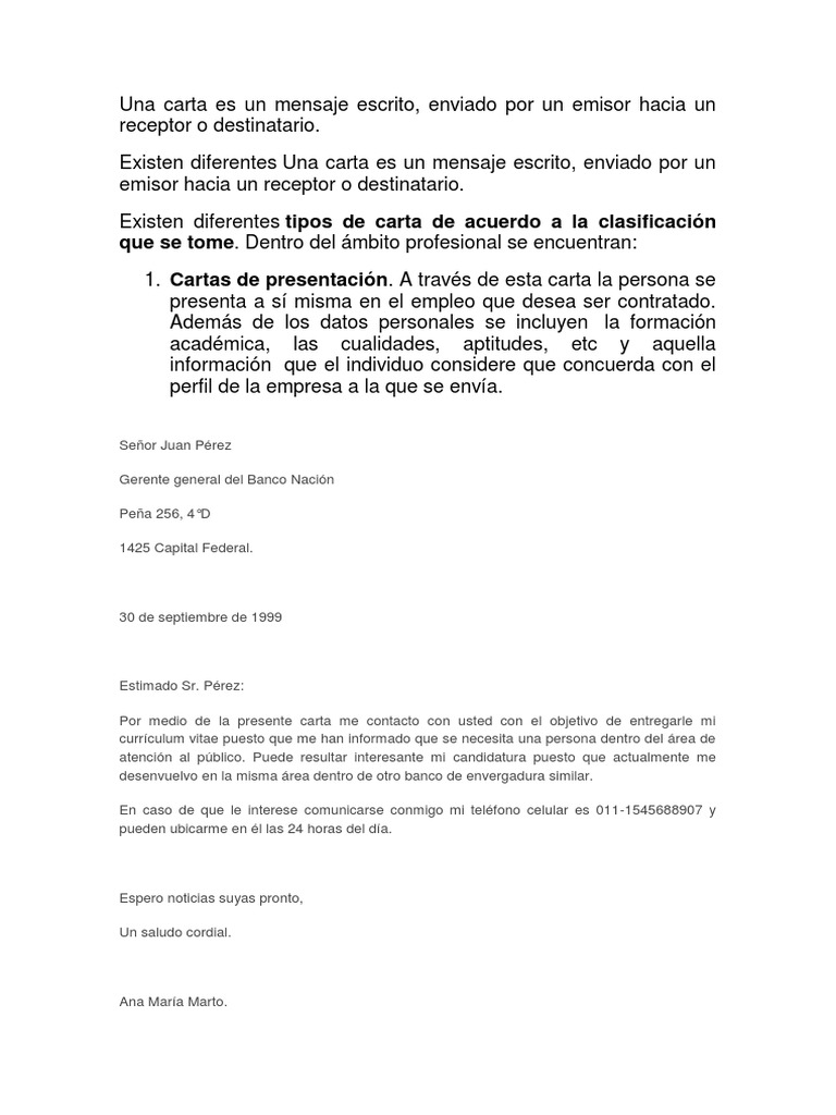 Una Carta Es Un Mensaje Escrito | PDF | Buenos Aires | Business