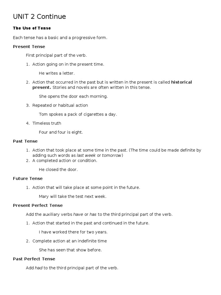 UNIT2.4 - Exercises 45-48 | PDF | Grammatical Tense | Perfect (Grammar)