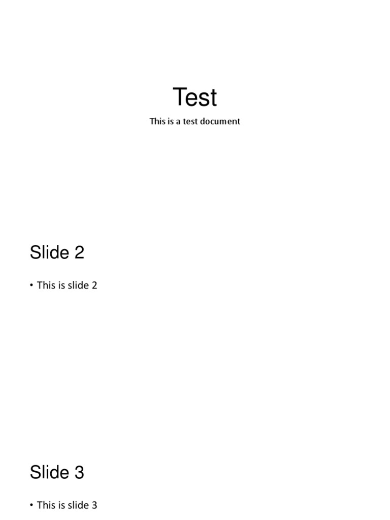 Test Document Overview and Slides | PDF