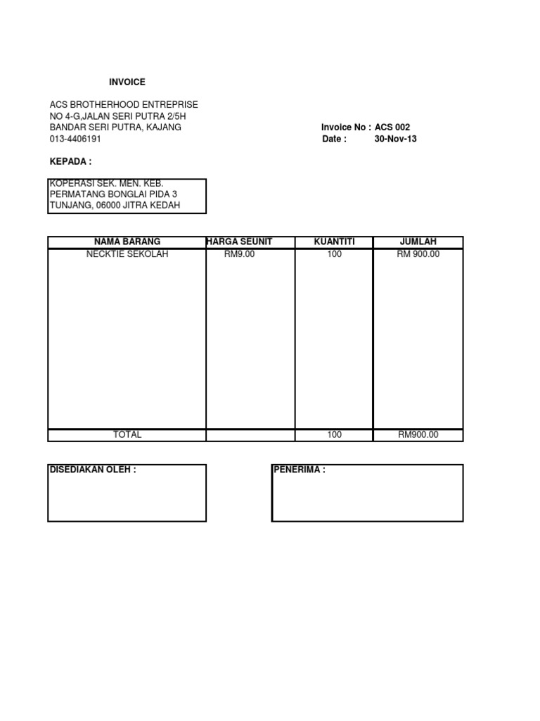 Contoh Invoice | PDF