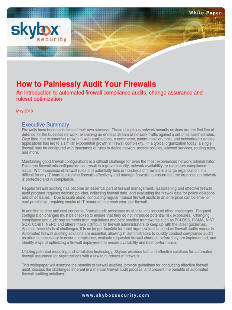 Auditing Your Firewalls | PDF | Port (Computer Networking) | Firewall (Computing)