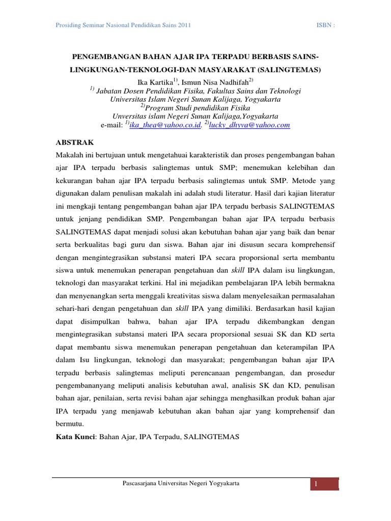 Pengembangan Bahan Ajar | PDF