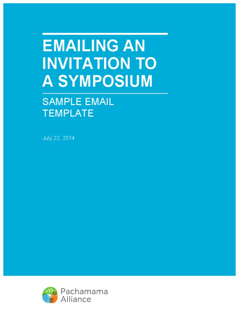 Sample Symposium Email Invitation | PDF