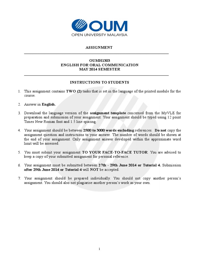 Assignment Bi Oum | PDF