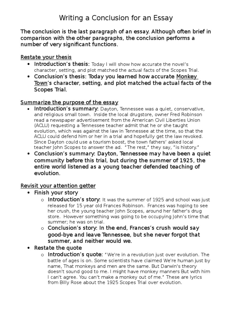 Essay Conclusion Writing Guide | PDF | Science | Epistemology