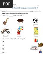 Lecturas Breves Consonantes M, P, L, S, D, T, N | PDF