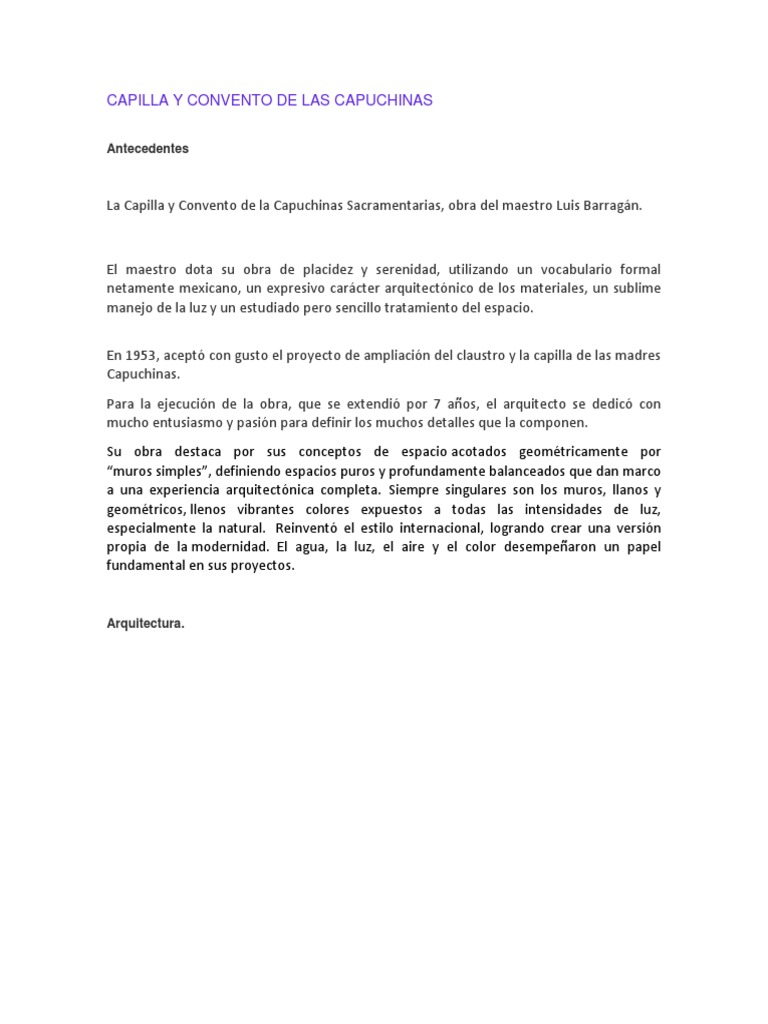 Capilla Capuchinas 40 | PDF | Color | Ligero