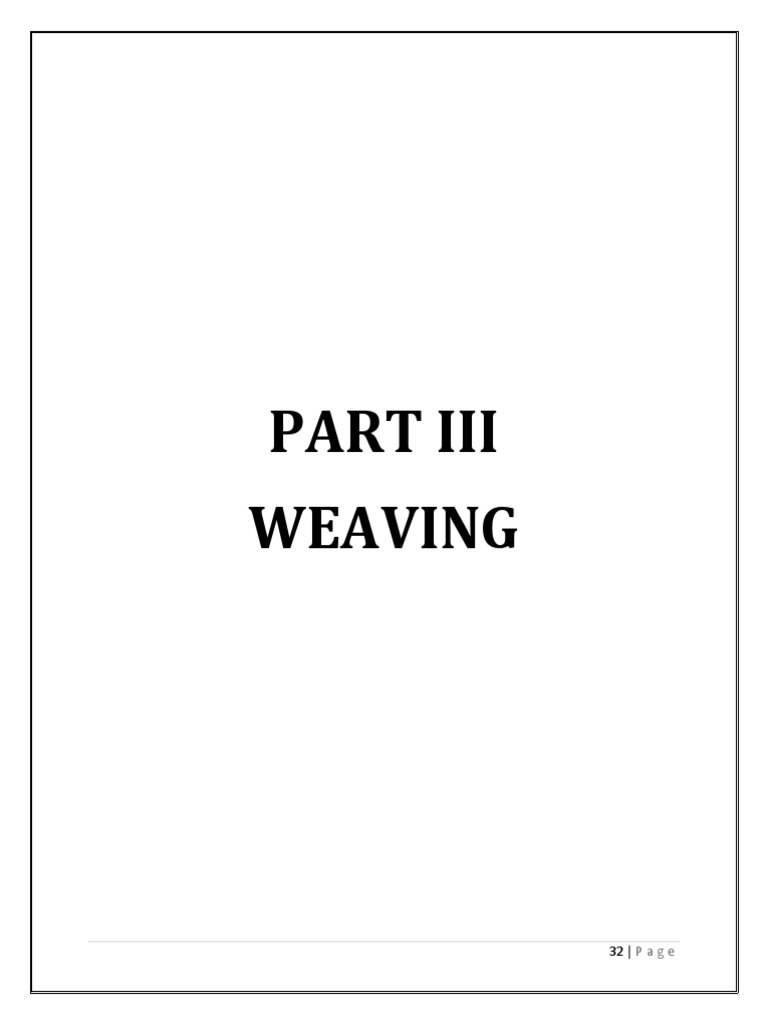 Weaving | PDF | Loom | Weaving